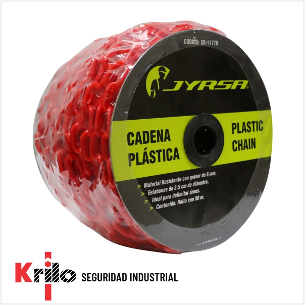 Cadena Plástica Roja – KRILO Seguridad Industrial