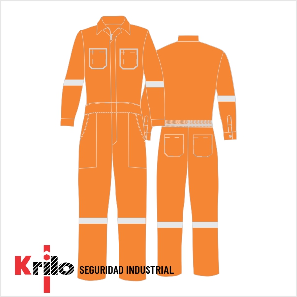 Overol Básico con Cinta Reflejante – KRILO Seguridad Industrial